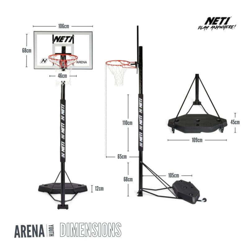 NET1 Arena Portable Basketball Hoop – Workout For Less