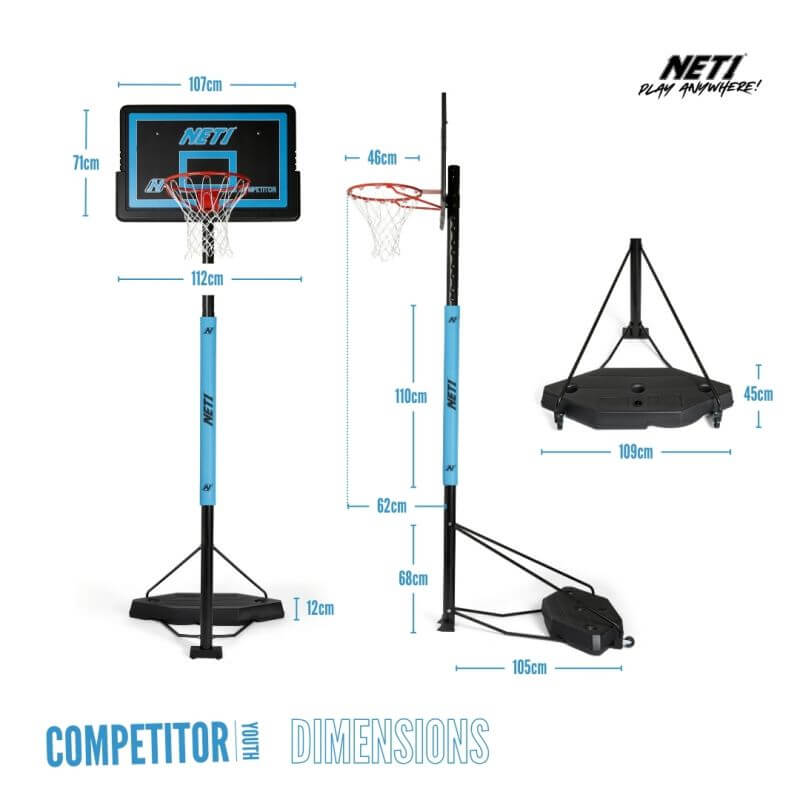NET1 Competitor Portable Basketball Hoop – Workout For Less